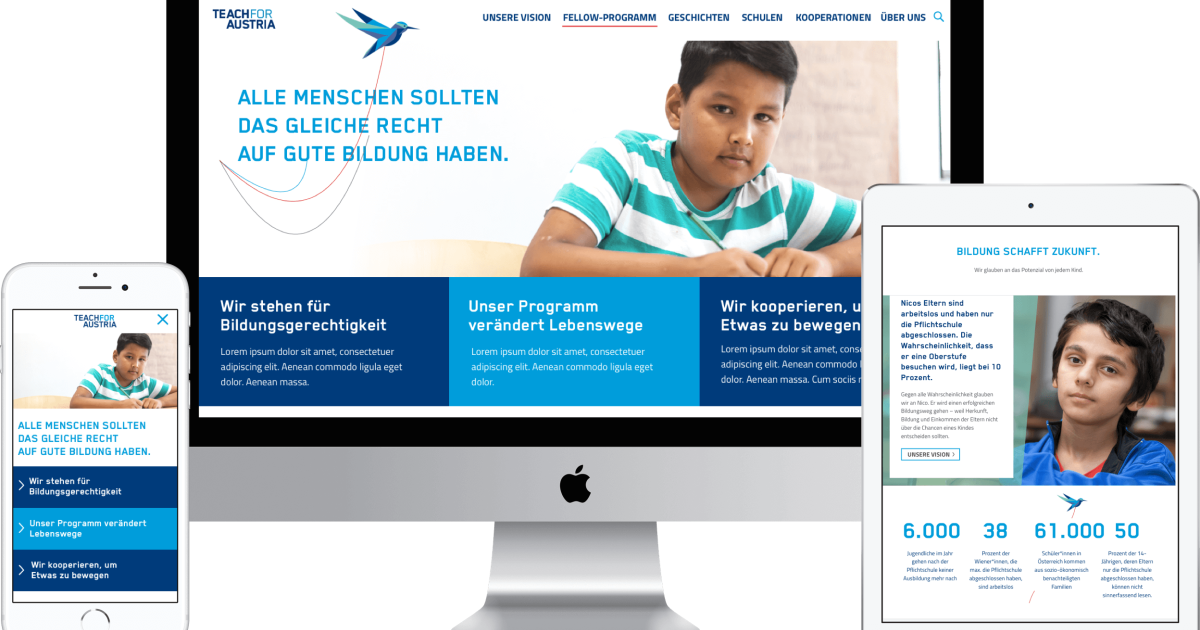 Neue Website für Teach For Austria | VERDINO